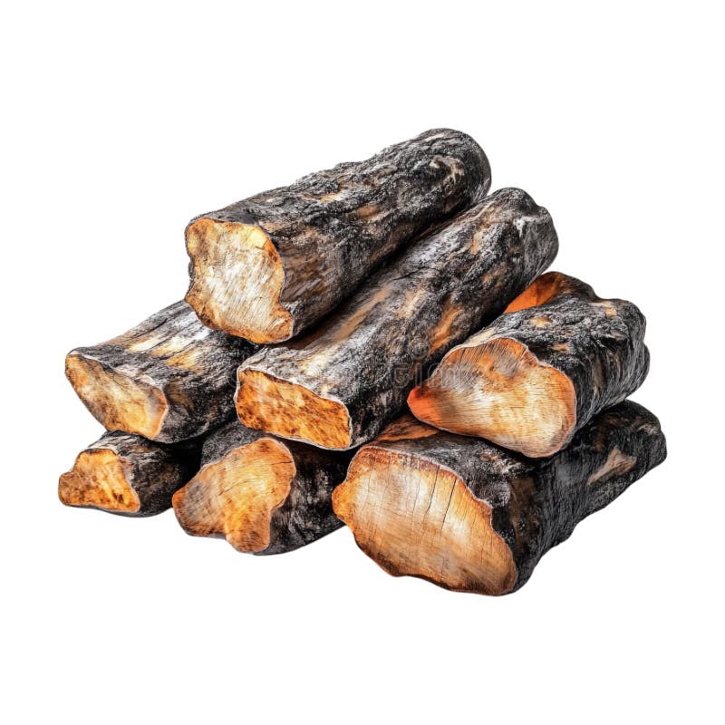 Transparent or PNG Image of Burning Wood Logs Stock Illustration ...