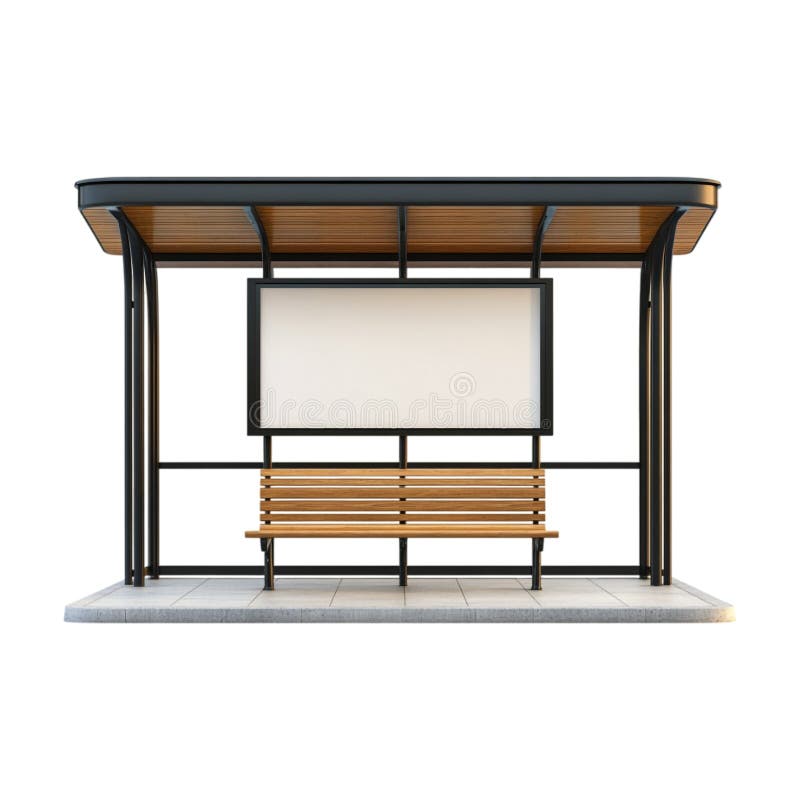 Transparent or PNG Image of a Bus Stop Shelter Stock Illustration ...