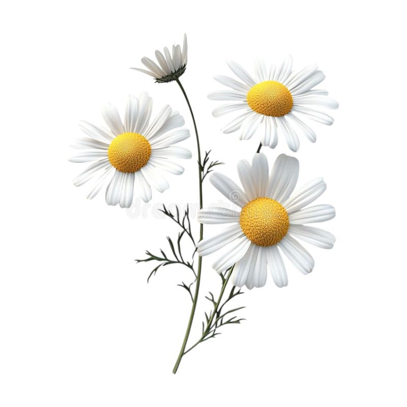 Transparent or PNG Image of Chamomile Bouquet Stock Illustration ...