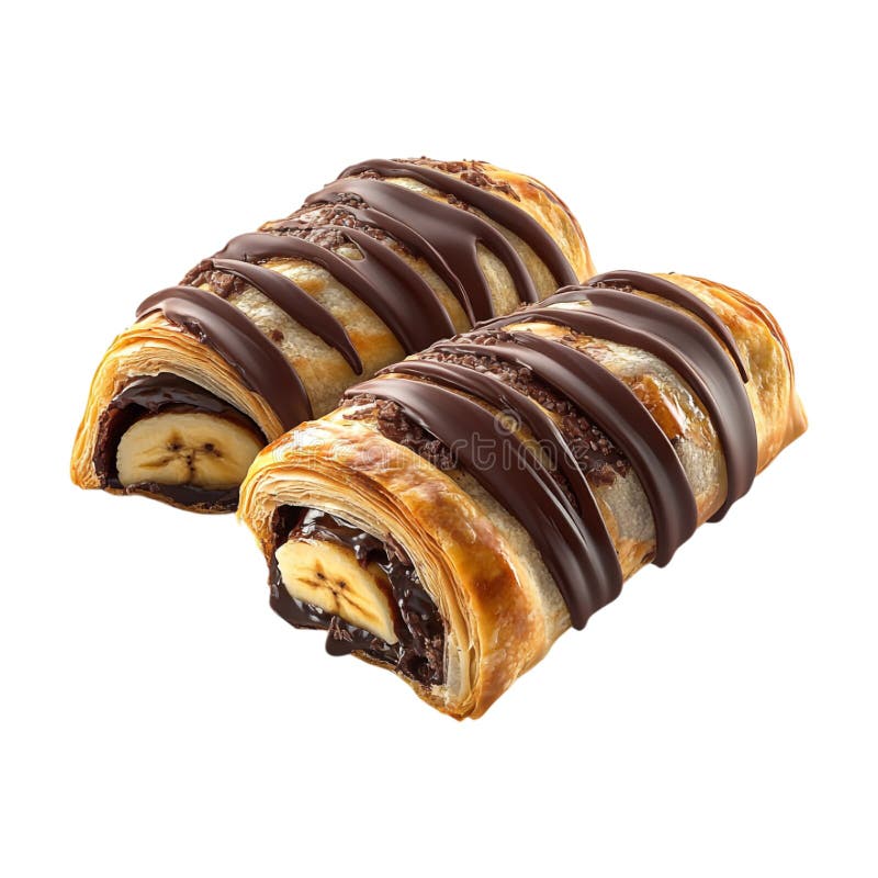 Transparent or PNG Image of Chocolate Banana Rolls Stock Illustration ...