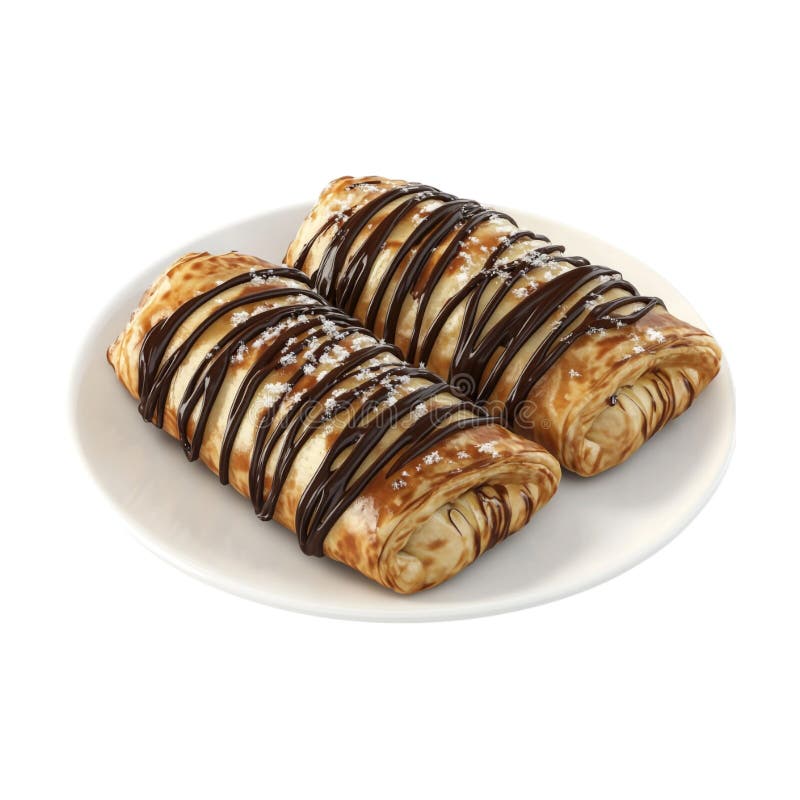 Transparent or PNG Image of Chocolate Banana Rolls Stock Illustration ...