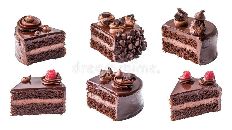 Transparent or PNG Image of Chocolate Cake with Toppings Stock ...