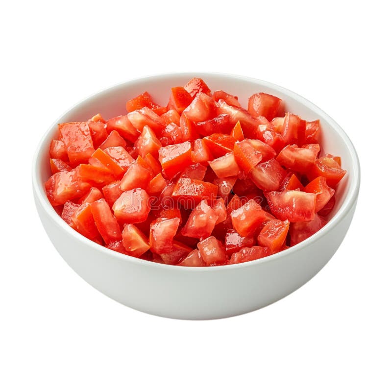 Transparent or PNG Image of Chopped Tomatoes in a Bowl Stock ...