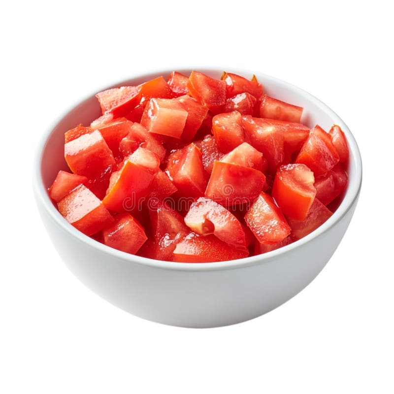 Transparent or PNG Image of Chopped Tomatoes in a Bowl Stock ...