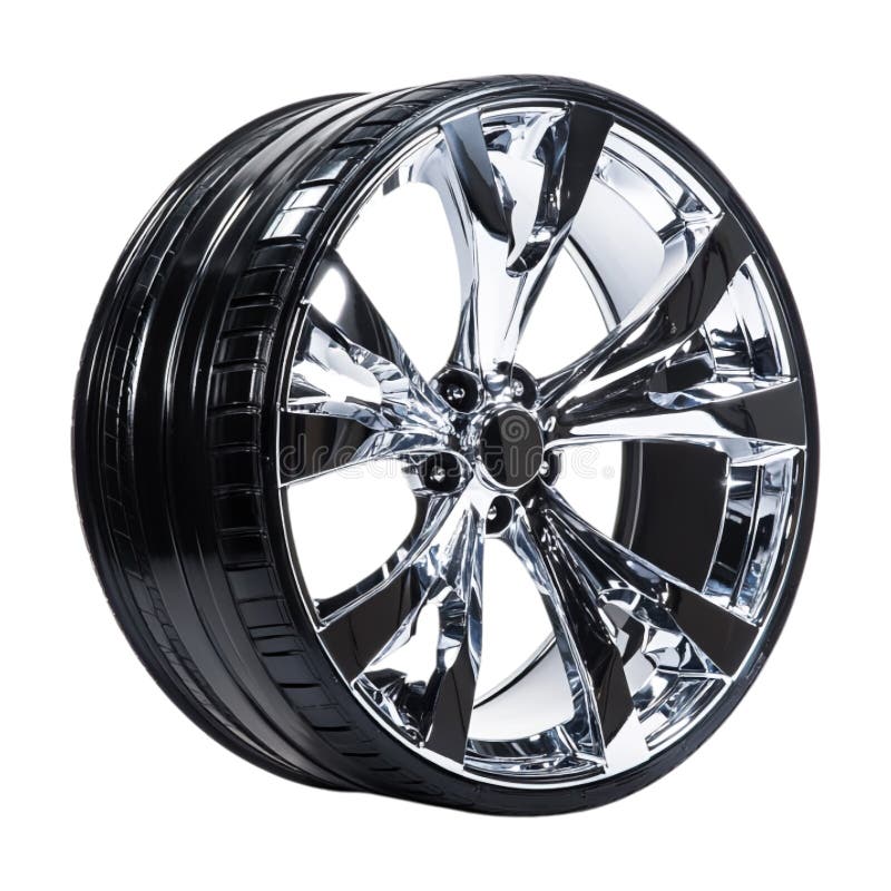 Transparent or PNG Image of a Chrome Car Wheel Stock Illustration ...