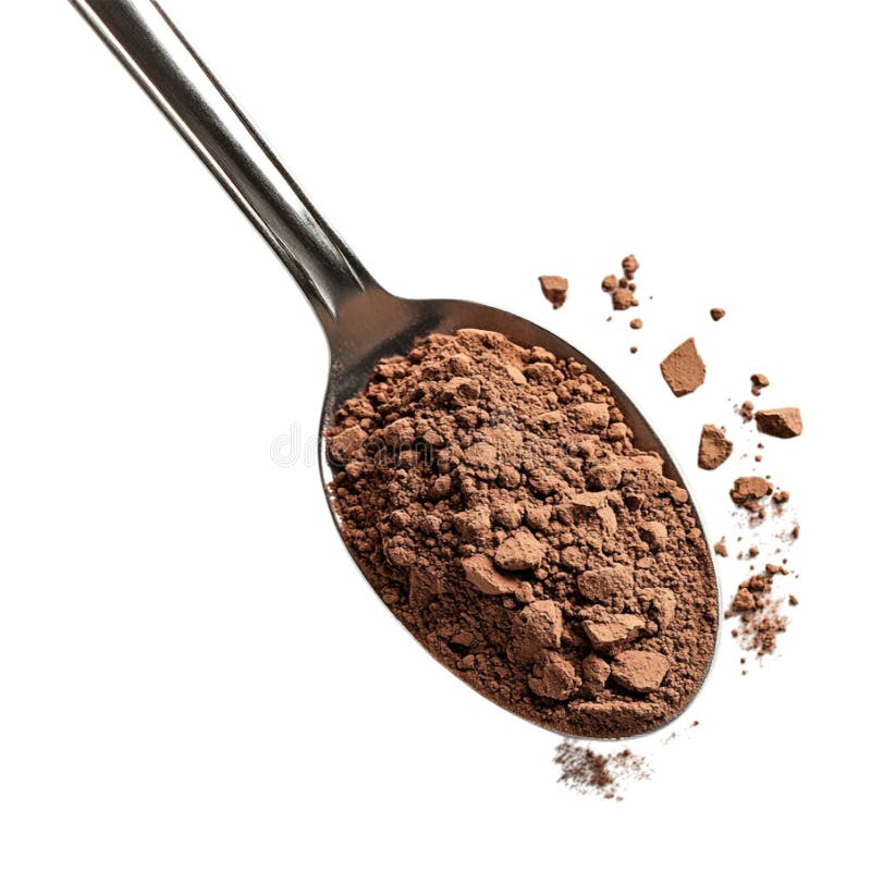 Transparent or PNG Image of Cocoa Powder on a Spoon Stock Illustration ...