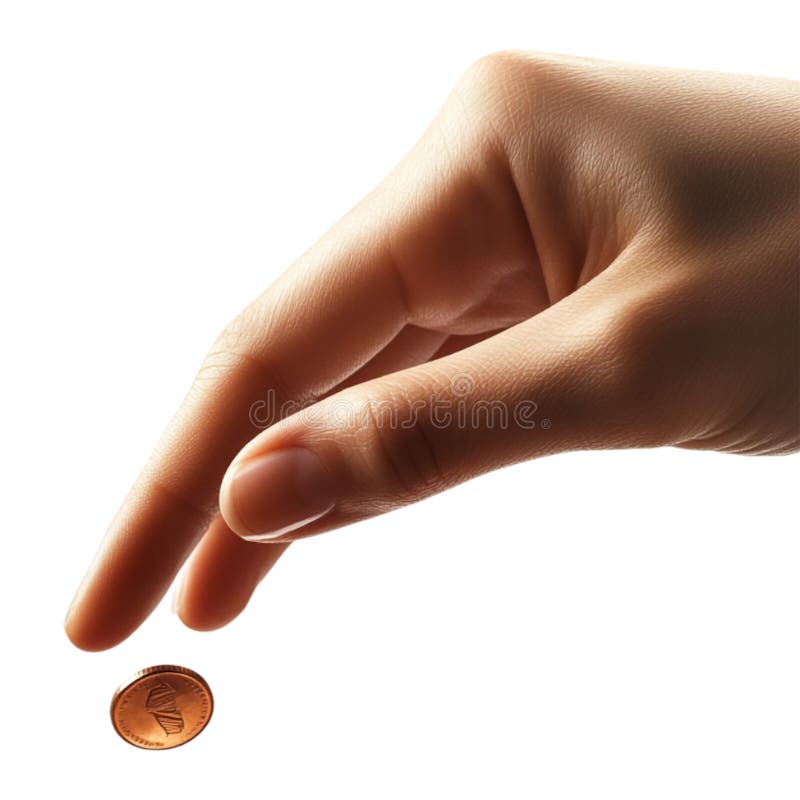 Transparent or PNG Image of Coin in Hand Stock Illustration ...