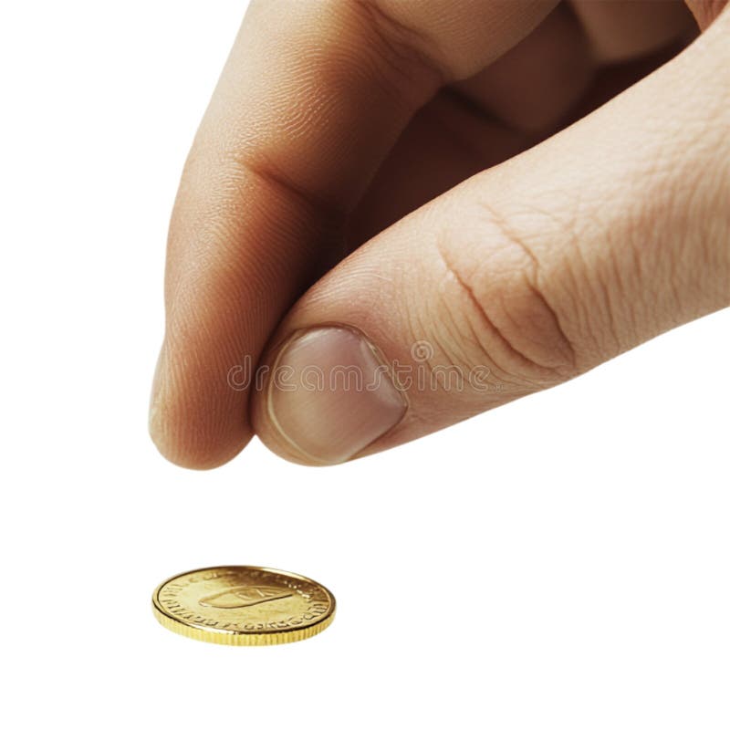 Transparent or PNG Image of Coin in Hand Stock Illustration ...