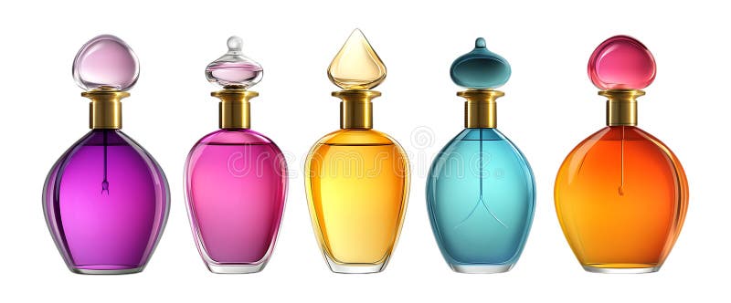 Transparent or PNG Image of Color Gradient Perfume Bottle Stock ...