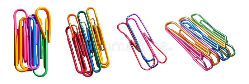 Transparent or PNG Image of Colorful Binder Clips Pack Stock ...