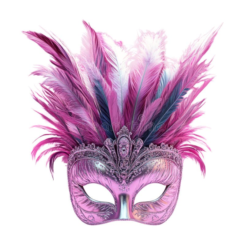 Transparent or PNG Image of Colorful Feathered Mask Stock Illustration ...