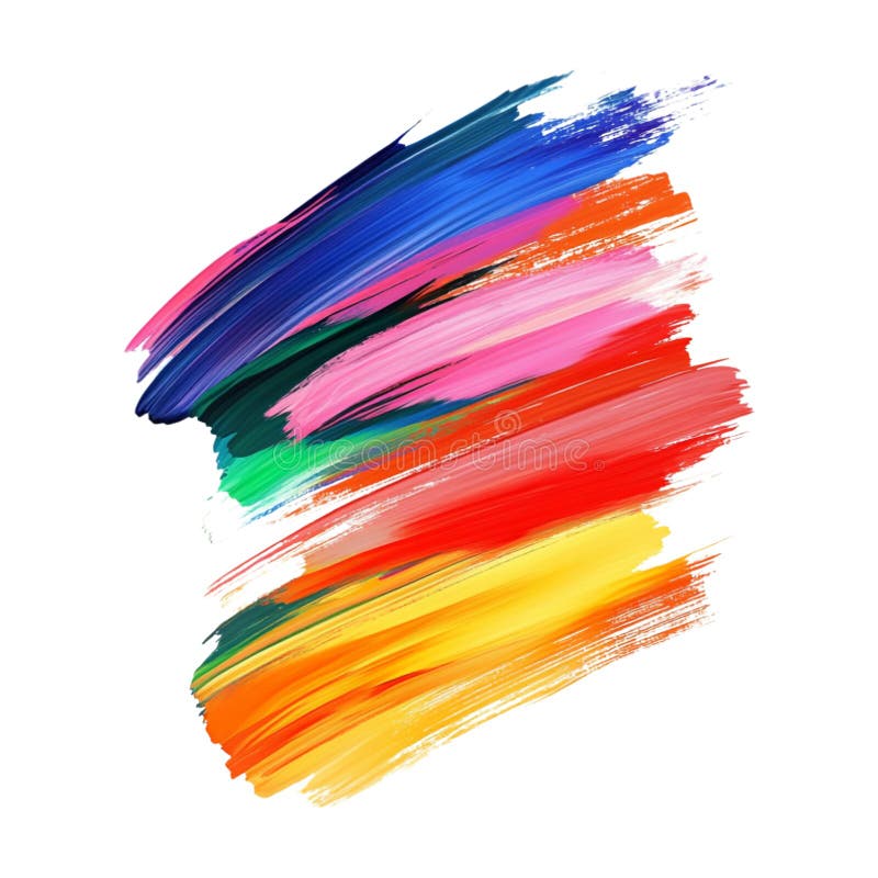 Transparent or PNG Image of Colorful Paint Brush Stroke Stock ...