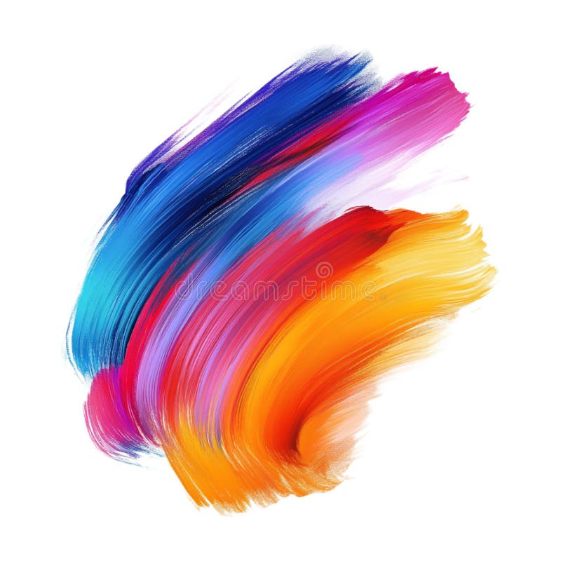 Transparent or PNG Image of Colorful Paint Brush Stroke Stock ...