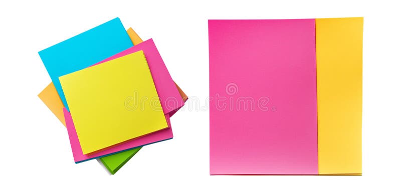 Transparent or PNG Image of Colorful Sticky Notes Pack Stock ...