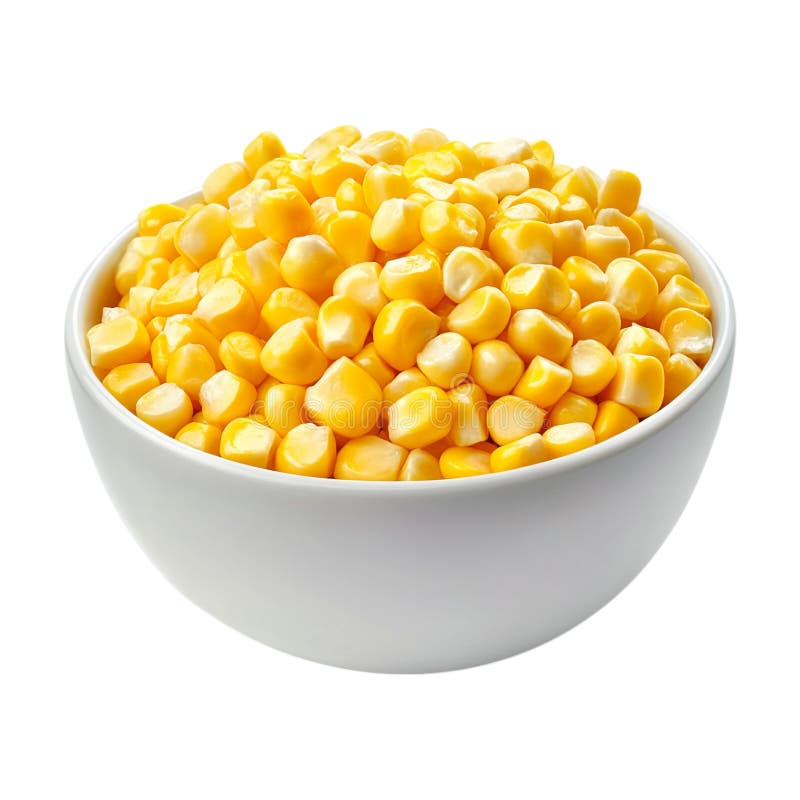 Transparent or PNG Image of Corn Kernels in a Bowl Stock Illustration ...