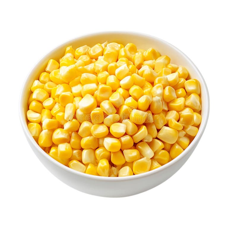Transparent or PNG Image of Corn Kernels in a Bowl Stock Illustration ...