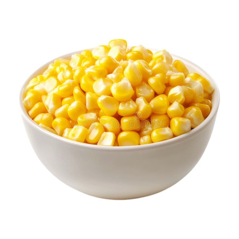 Transparent or PNG Image of Corn Kernels in a Bowl Stock Illustration ...