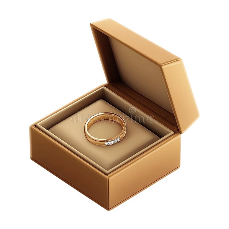 Transparent or PNG Image of Couple Ring for Engagement in a Box Stock ...