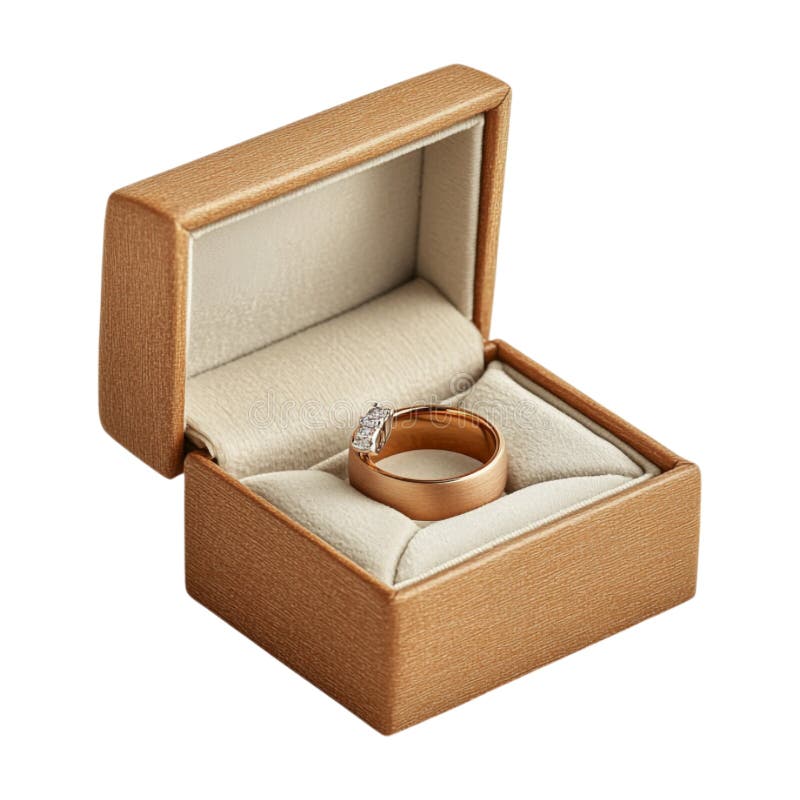 Transparent or PNG Image of Couple Ring for Engagement in a Box Stock ...