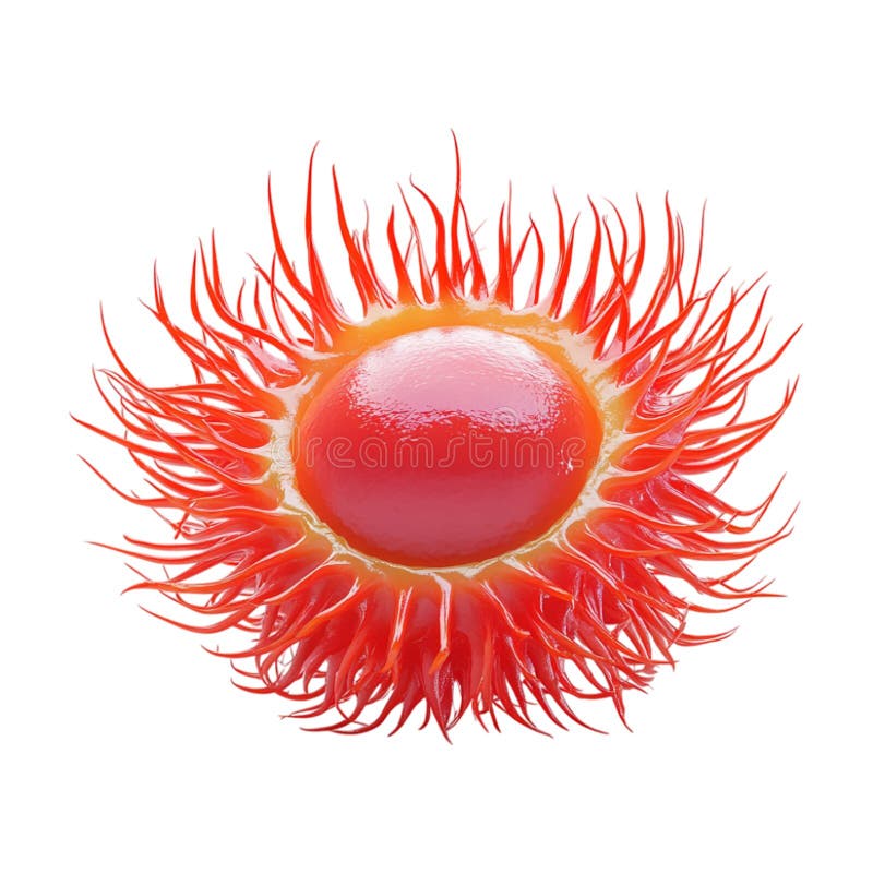 Transparent or PNG Image of Cross-Section of a Red Seed Pod Stock ...