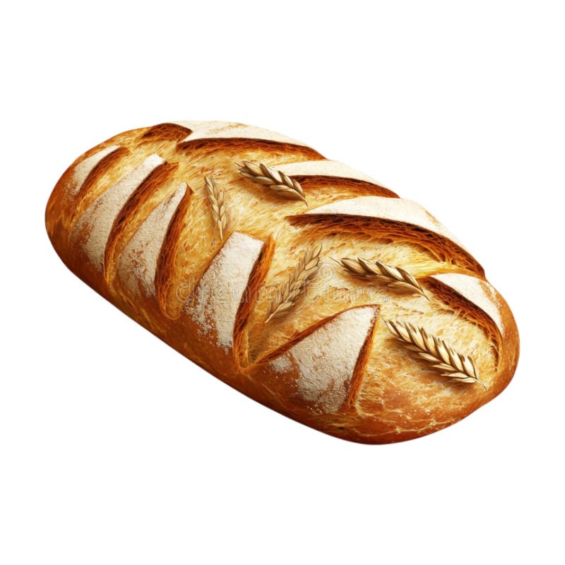 Transparent or PNG Image of a Crusty French Bread Stock Illustration ...