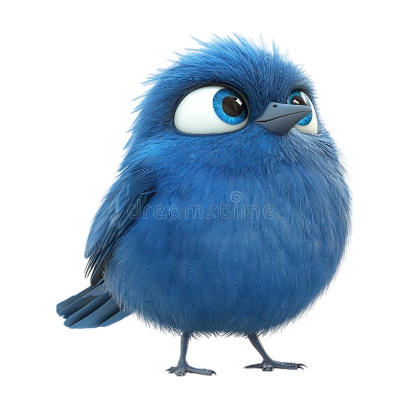 Transparent or PNG Image of Cute Blue Bird Stock Illustration ...