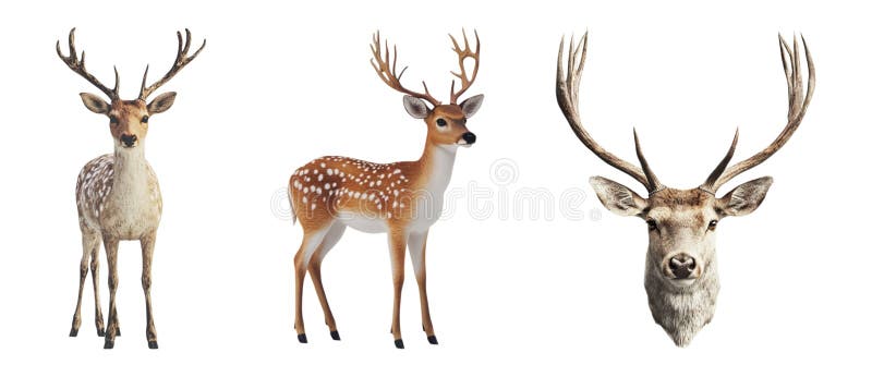 Transparent or PNG Image of Cute Little Deer Pack Stock Illustration ...