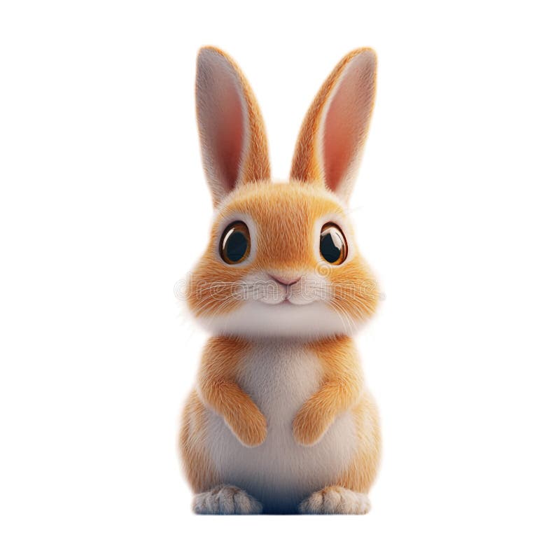 Transparent or PNG Image of Cute Rabbit Toy Stock Illustration ...