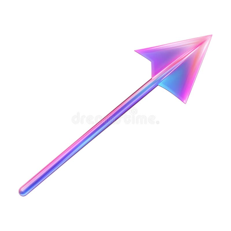 Transparent or PNG Image of 3D Neon Arrow Sign Stock Illustration ...