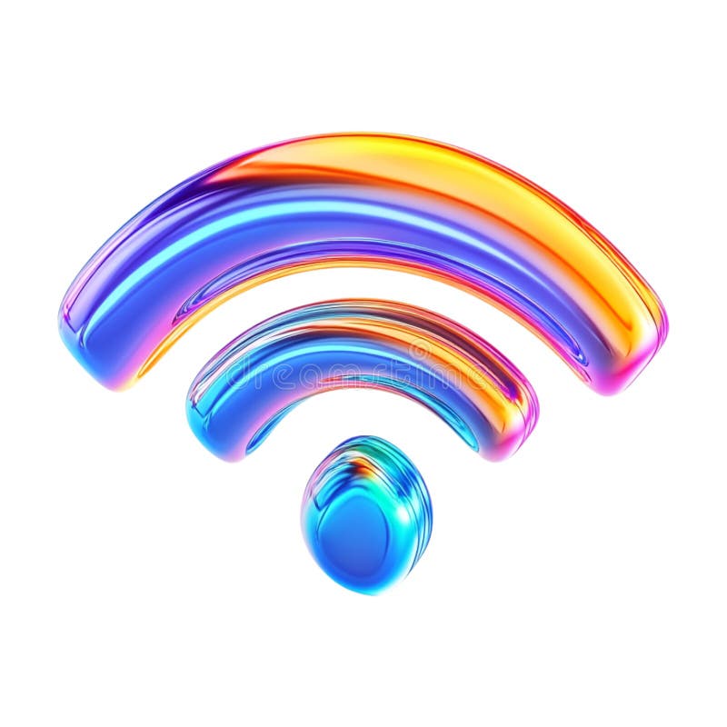 Transparent or PNG Image of 3D Neon Wi-Fi Sign Stock Illustration ...