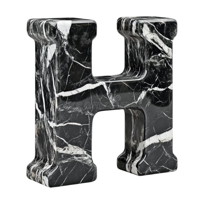 Transparent or PNG Image of 3D Rendering of a Alphabet H Made from ...