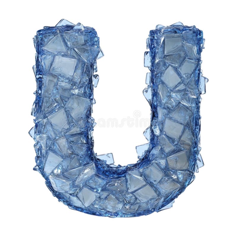 Transparent or PNG Image of 3D Rendering of a Alphabet U Made from ...