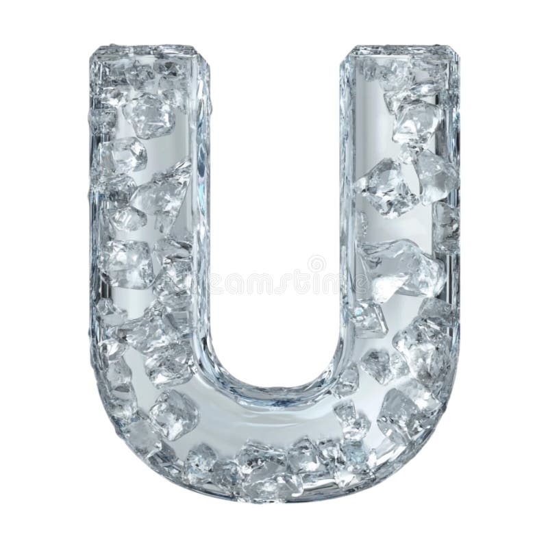 Transparent or PNG Image of 3D Rendering of a Alphabet U Made from ...