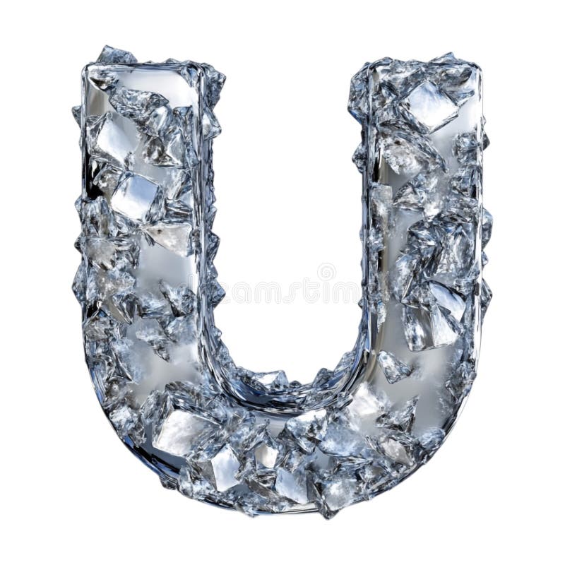 Transparent or PNG Image of 3D Rendering of a Alphabet U Made from ...