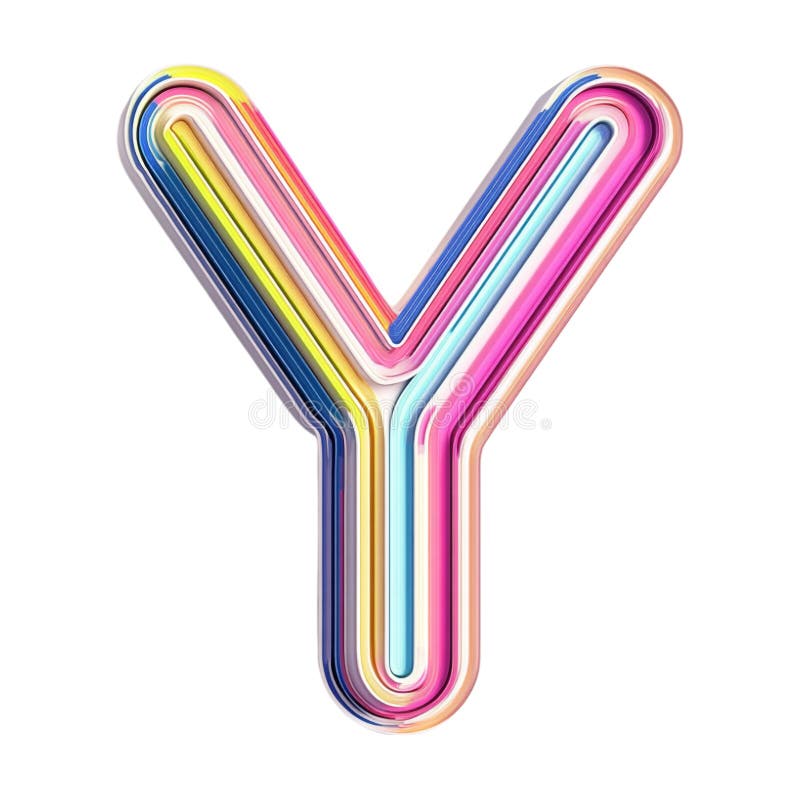 Transparent or PNG Image of 3D Rendering of a Alphabet Y Made from ...