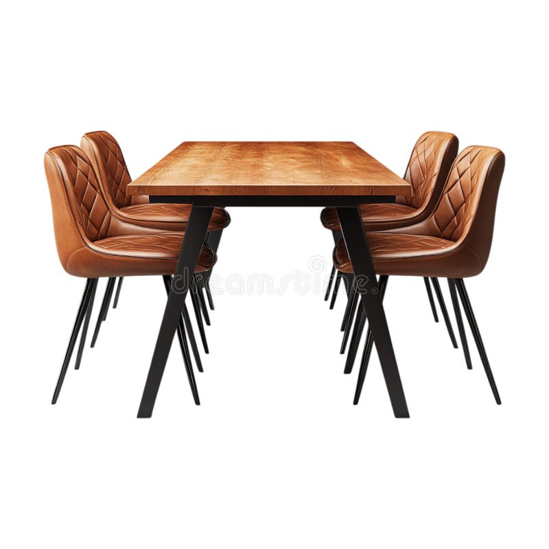 Transparent or PNG Image of a Dining Table Set Stock Illustration ...