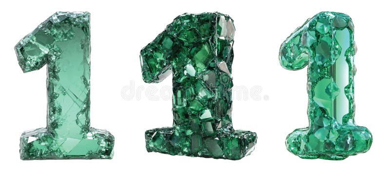 Transparent or PNG Image of Emerald Number 1 Pack Stock Illustration ...
