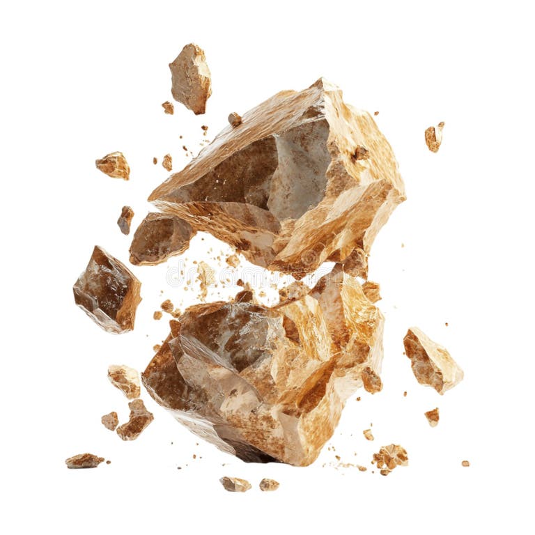 Transparent or PNG Image of Exploding Rock Stock Illustration ...