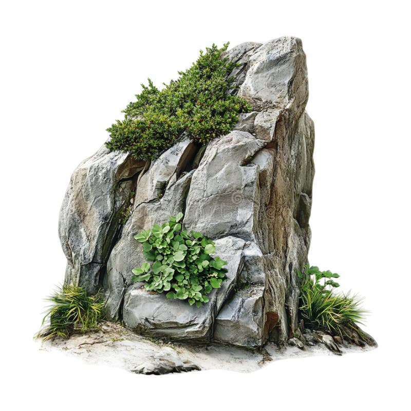 Transparent or PNG Image of Fortune Spindle Plant on Stone Stock ...