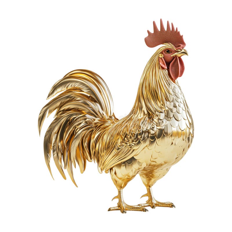 Transparent or PNG Image of Golden Rooster Stock Illustration ...