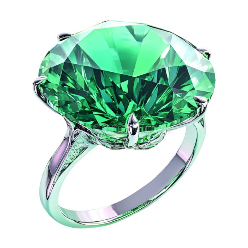Transparent or PNG Image of Green Gemstone Ring Stock Illustration - Illustration of transparent ...