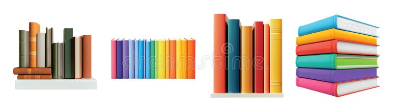 Transparent or PNG Image of Group of Different Books Pack Stock ...