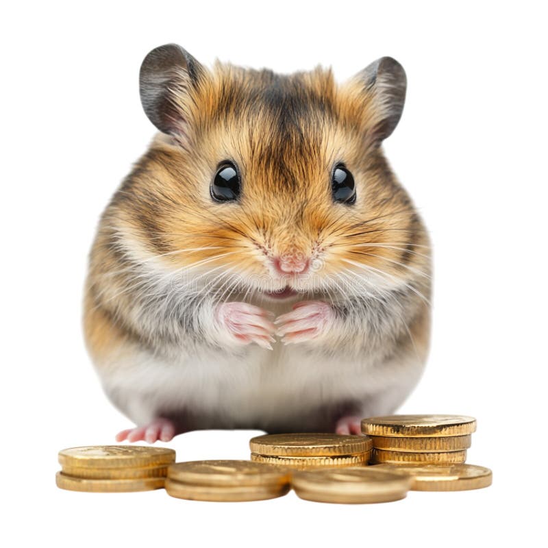 Transparent or PNG Image of Hamster with Gold Coins Stock Illustration ...