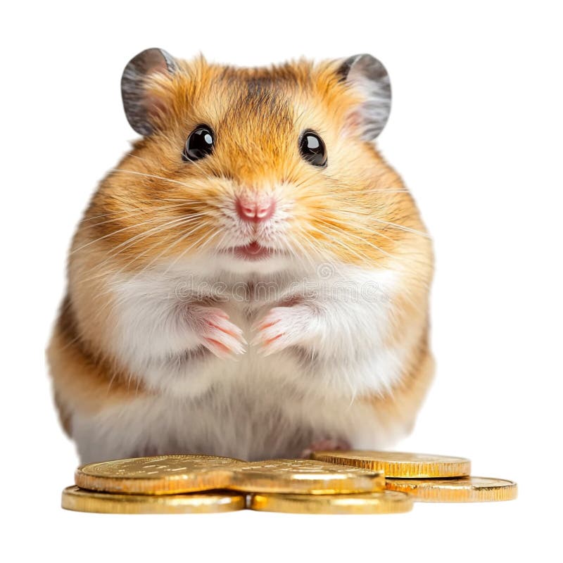 Transparent or PNG Image of Hamster with Gold Coins Stock Illustration ...