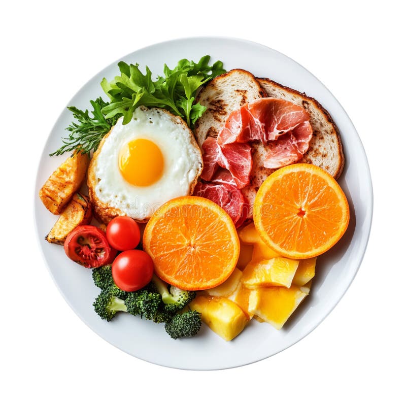 Transparent or PNG Image of Healthy Breakfast Plate Stock Illustration ...