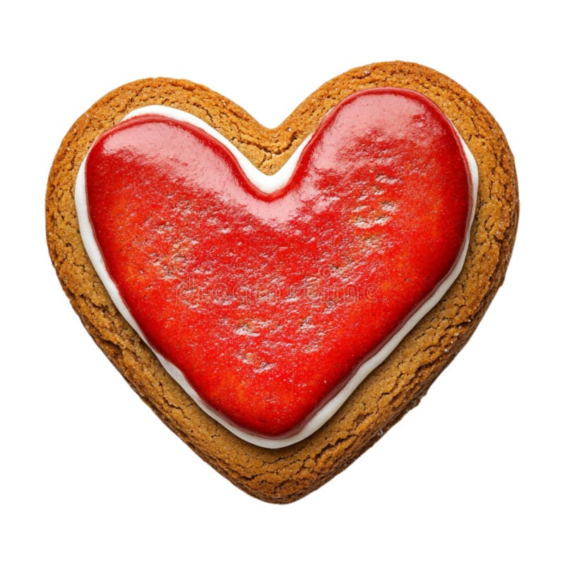 Transparent or PNG Image of Heart-Shaped Cookie Stock Illustration ...