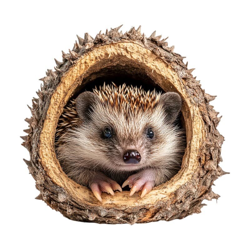 Transparent or PNG Image of Hedgehog in a Shell Stock Illustration ...