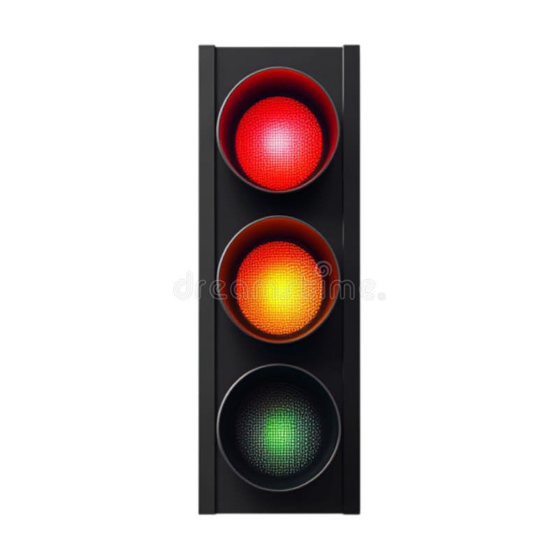 Transparent or PNG Image of Illuminated Traffic Light Stock ...