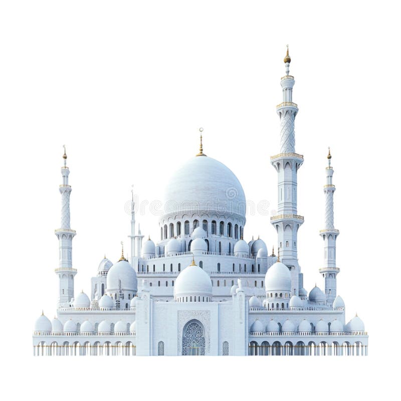 Transparent or PNG Image of Islamic Ramadan Mosque with Moon Stock ...