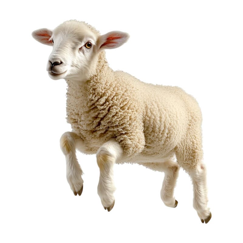 Transparent or PNG Image of a Jumping Sheep Stock Illustration ...
